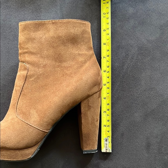 Target | Shoes | Chocolate Brown Platform Heeled Boots With Chunky ...